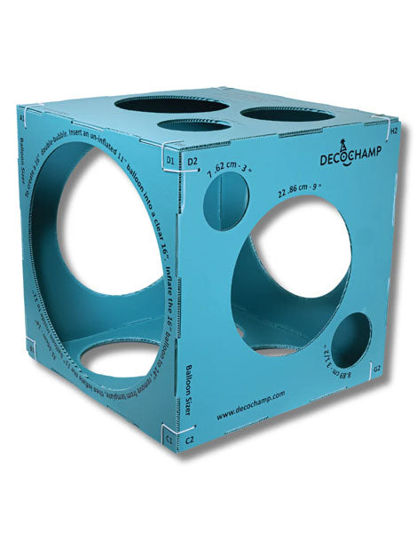 DecoChamp Balloon Cube Sizer – Joker Party Supply