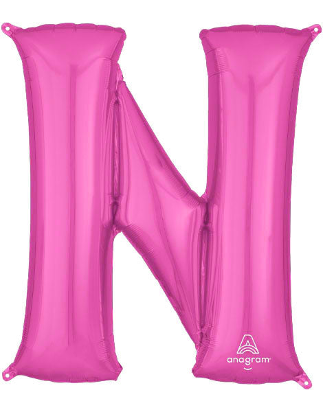 34in Anagram Pink Letter N Balloon – Joker Party Supply
