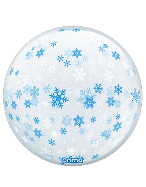 20in Prima Blue & White Snowflake Sphere Balloon – Joker Party Supply